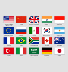 World flags all color isolated Royalty Free Vector Image