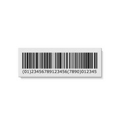 Shipping barcode sticker label template Royalty Free Vector