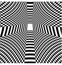 Checkered pattern with distortion effect deformed Vector Image