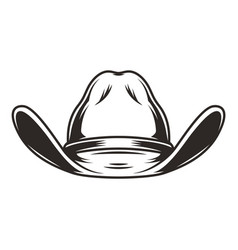 Cowboy hat front view template Royalty Free Vector Image