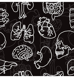 Human organs seamless pattern Royalty Free Vector Image