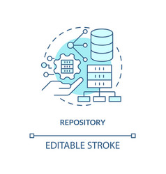Repository concept icon Royalty Free Vector Image