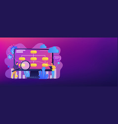 Data driven business model concept banner header Vector Image