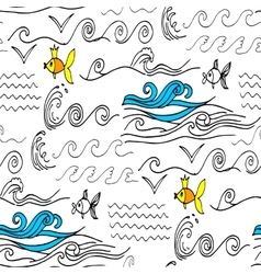 School hand drawn doodles seamless pattern Vector Image