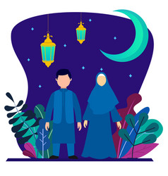 Muslim flat design Royalty Free Vector Image - VectorStock