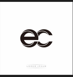 Ec initial letter overlapping interlock logo Vector Image