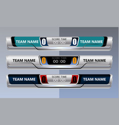 Scoreboard design elements Royalty Free Vector Image