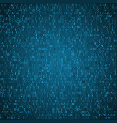 Exchange trades blue background binary code Vector Image