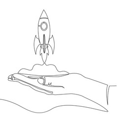 Continuous line drawing of sailing boat Royalty Free Vector