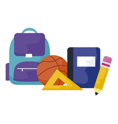 Bag back to school Royalty Free Vector Image - VectorStock