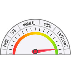 Color scale with arrow from no to max and change Vector Image