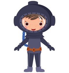 Cartoon diver Royalty Free Vector Image - VectorStock