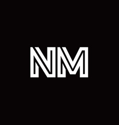 Nm monogram logo with sharped shape design Vector Image