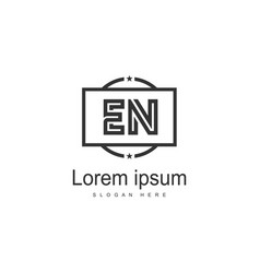 En letter logo design initial letter logo template