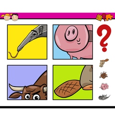 Educational task with animals Royalty Free Vector Image