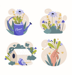 Seasonal color analysis palette for spring type Vector Image