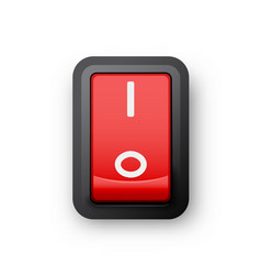 Home page icon square red 3d icon with chrome Vector Image