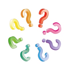 Colored question marks Royalty Free Vector Image