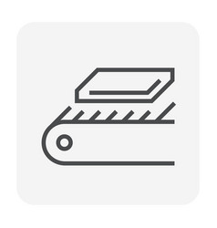 Steel channel line outline icon Royalty Free Vector Image
