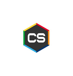 Initial letter cs logo template design Royalty Free Vector