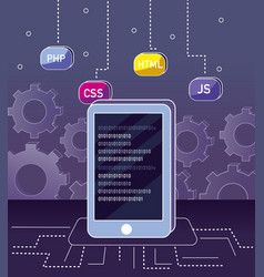 Program coding concept Royalty Free Vector Image