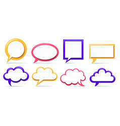 Colorful speech bubbles and labels Royalty Free Vector Image
