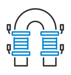 Set Magnets In Different Shapes On White Vector Image