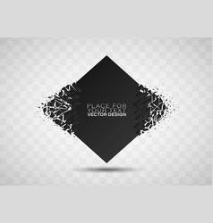 Black square destruction shapes Royalty Free Vector Image