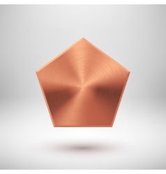 Bronze Abstract polygon Button Template Royalty Free Vector