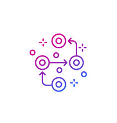 Process optimization icon linear Royalty Free Vector Image