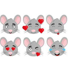 Mouse expressions Royalty Free Vector Image - VectorStock