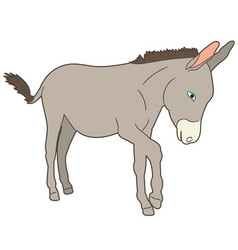 Donkey chasing carrot sketch Royalty Free Vector Image