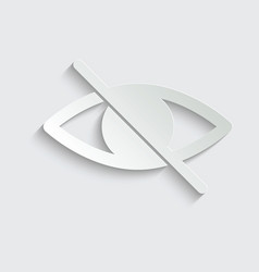 Paper no eye icon avoid eye contact sign Vector Image