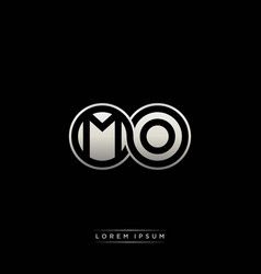 Mo logo letter monogram slash with modern logo Vector Image
