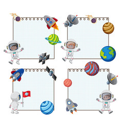 Astronaut in the space Royalty Free Vector Image