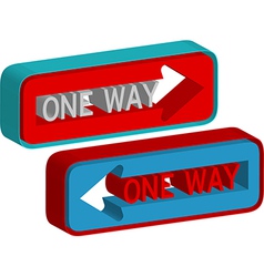 One way Royalty Free Vector Image - VectorStock