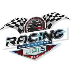 Racing championship logo event Royalty Free Vector Image