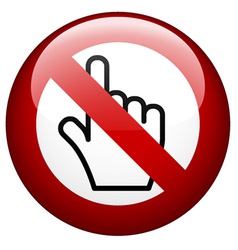 No touch mark Royalty Free Vector Image - VectorStock