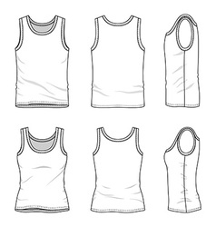 Blank clothing templates Royalty Free Vector Image