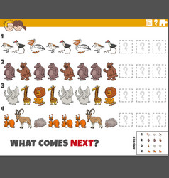 Educational pattern game for kids with objects Vector Image