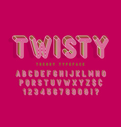 Reggae condensed display font popart design Vector Image
