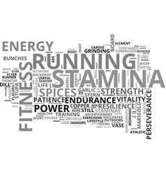 Stamina word cloud concept Royalty Free Vector Image