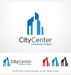City center logo template design Royalty Free Vector Image