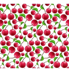 Cherry seamless pattern Royalty Free Vector Image