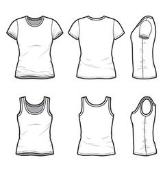 Blank clothing templates Royalty Free Vector Image