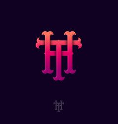 Initial hl lh h l monogram logo template Vector Image