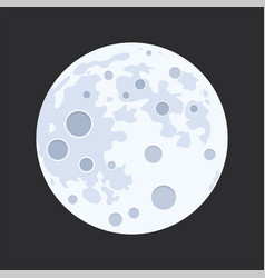 Full moon cartoon isolated Royalty Free Vector Image