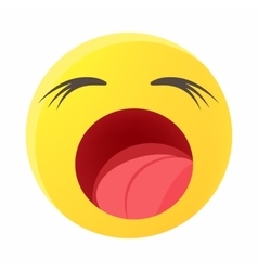 Rolling on the floor laughing with tears emoticon Vector Image