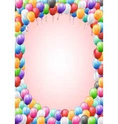 Balloons header template Royalty Free Vector Image