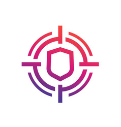 Cyber security logo template Royalty Free Vector Image